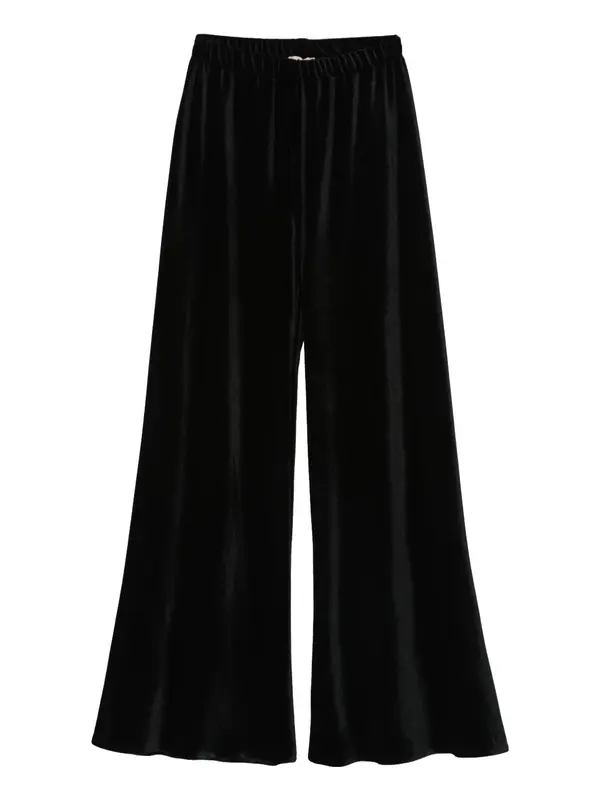 BLANCA VITA Velvet Trousers - Black