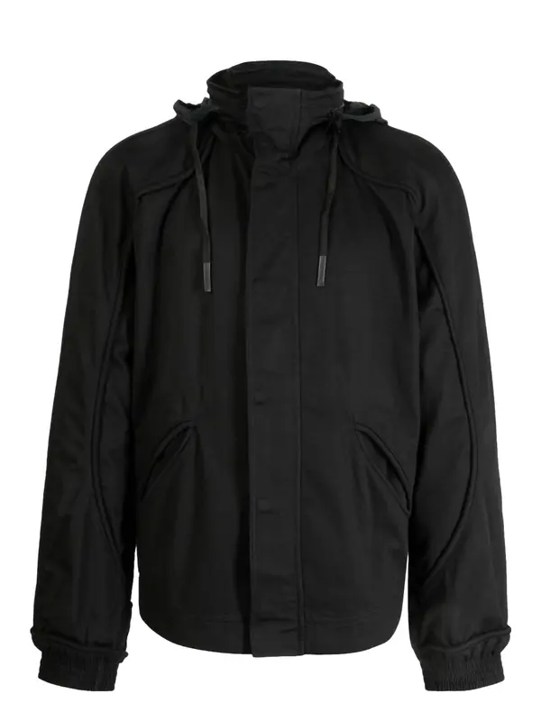 Alexander McQueen Hooded Bomber Jacket - Black