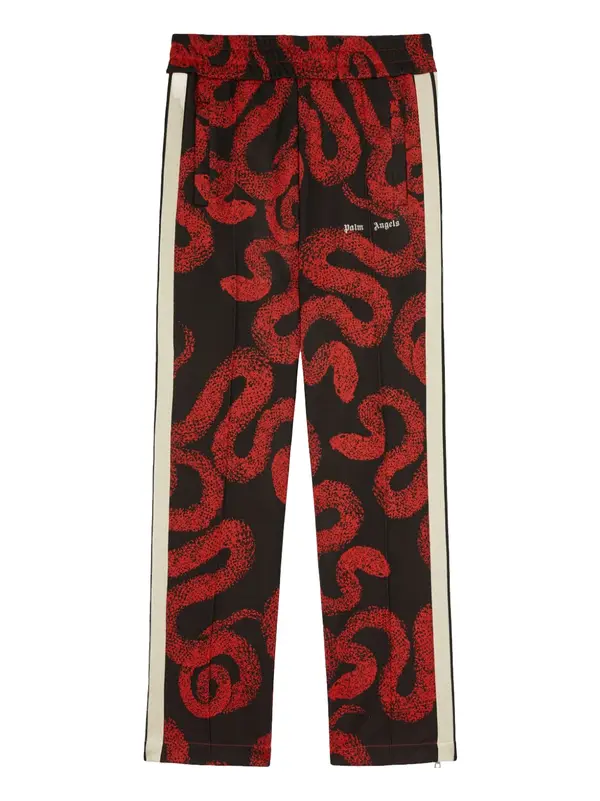 Palm Angels Snake-print Track Pants - Red
