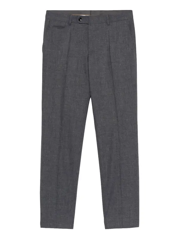 BOSS Prince Of Wales-check Trousers - Grey