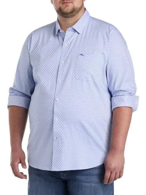 Tommy Bahama Big & Tall Sarasota Ventura Stripe Sport Shirt - Blues