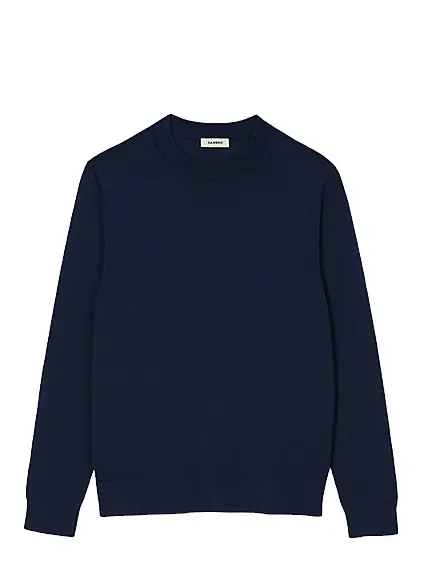 Sandro Crewneck Fine-knit Jumper - Bleus