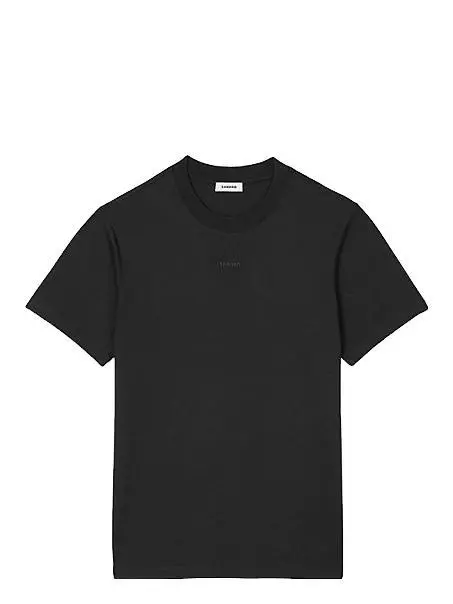 Sandro Logo-embellished Short-sleeve Cotton T-shirt - Noir / Gris