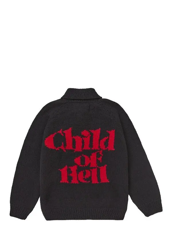 Supreme Child Of Hell Cowichan Sweater - Black