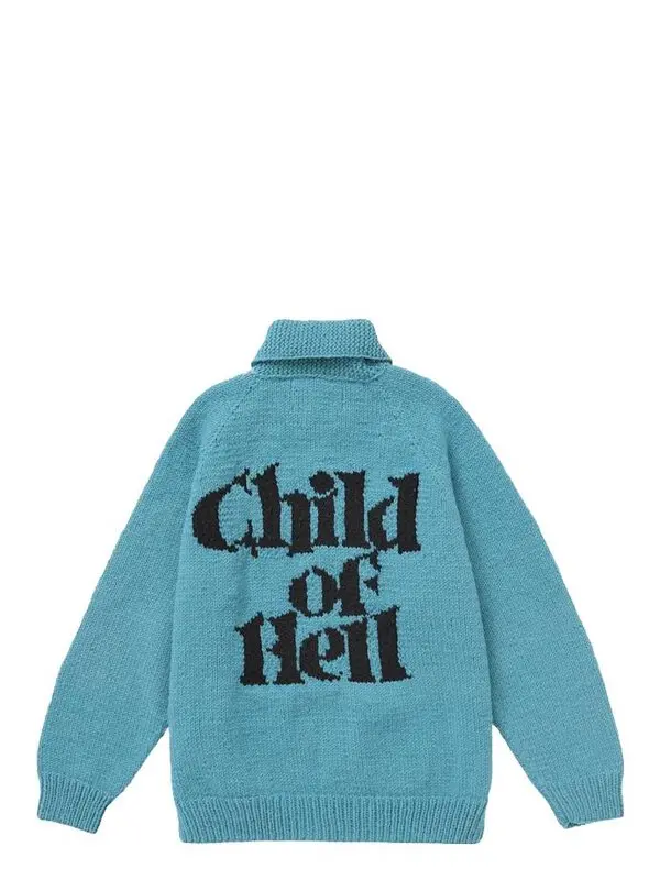 Supreme Child Of Hell Cowichan Sweater - Blue