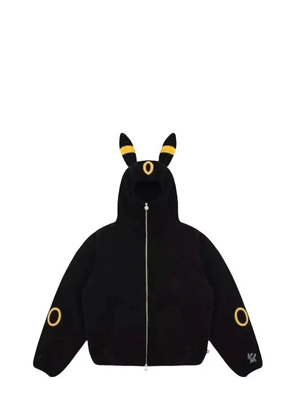 POKEMON X Vandy The Pink Umbreon Fleece Jacket - Black