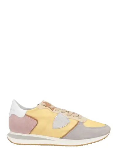 Philippe Model Sand Leather And Textile Sneakers - Beige