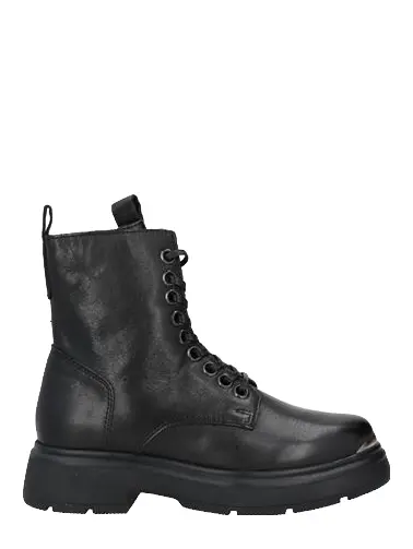 MJUS Military Leather Ankle Boots - Black