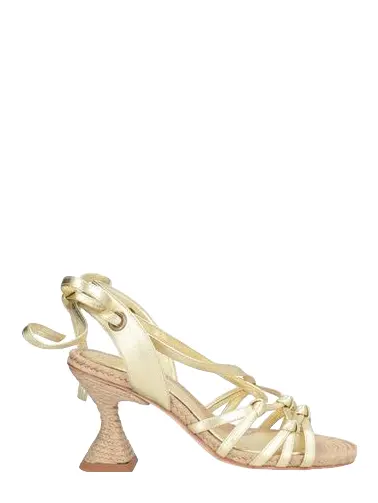 PALOMA BARCELO Leather Sandals - Gold