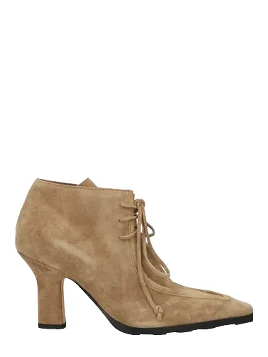 Burberry Leather Ankle Boots - Beige