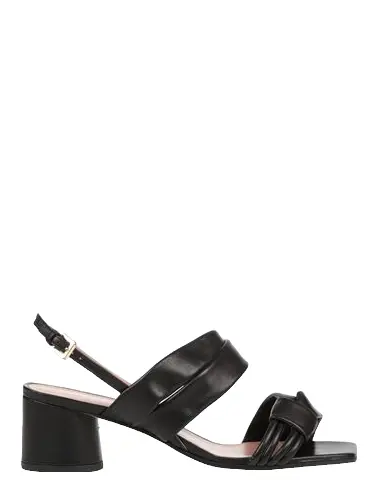 POLLINI Leather Sandals - Black