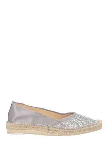 RAS Satin Espadrilles With Appliqués - Grey