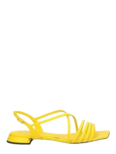 LORIBLU Leather Sandals - Yellow