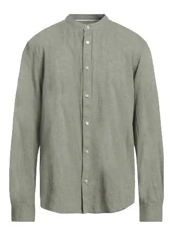 ONLY & SONS Shirt Military Size Linen, Cotton, Recycled Cotton - Green