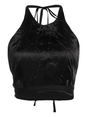 Sportmax Acetate Crop Top - Black