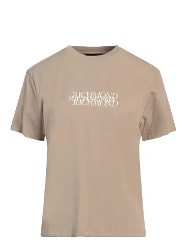 John Richmond Logo-print Jersey T-shirt - Beige