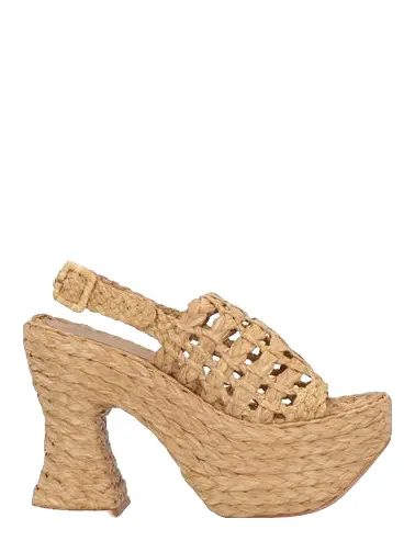 PALOMA BARCELO Raffia Espadrille Sandals - Beige