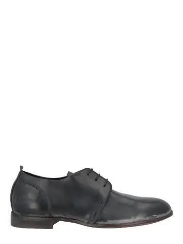Moma Dark Calfskin Lace-up Derby Shoes - Black