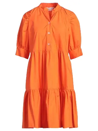 SHIRTAPORTER Mini Shirt Dress - Orange