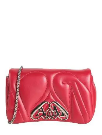 Alexander McQueen Leather Clutch With Logo Detail - Red