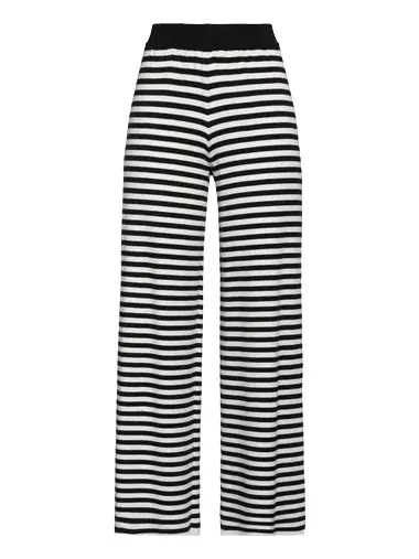 VICOLO Striped Straight-leg Trousers - White