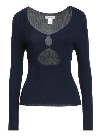 KONTATTO Ribbed Knit Viscose Blend Sweater - Blue