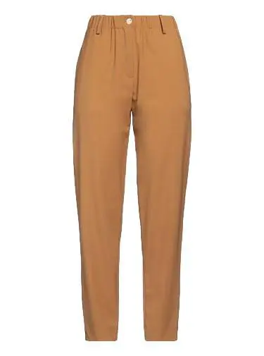 ALYSI Tapered Virgin Wool-blend Pants - Camel