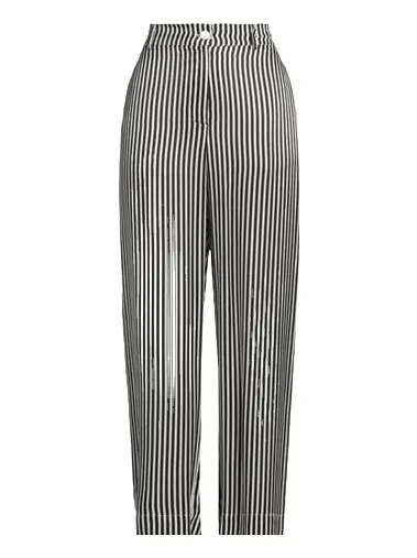 SHIRTAPORTER Striped Wide-leg Pants - Black