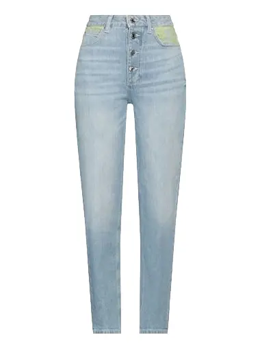 Guess Tapered Jeans With Appliqués - Blue