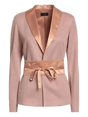 SISTE'S Single-breasted Belted Blazer - Pink