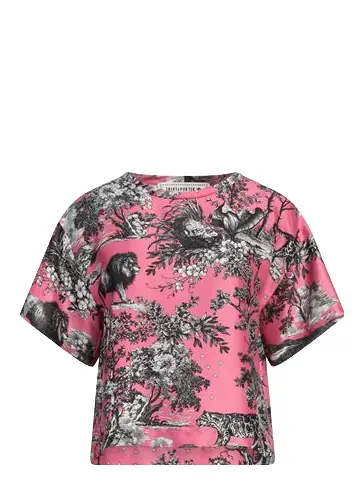 SHIRTAPORTER Floral-print Satin Top - Pink