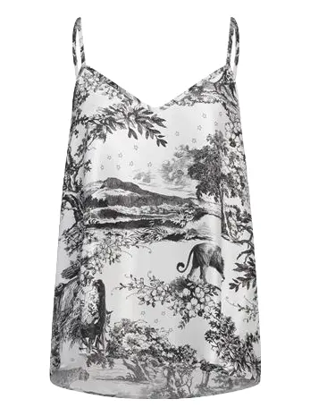 SHIRTAPORTER Floral-print Satin Camisole - White