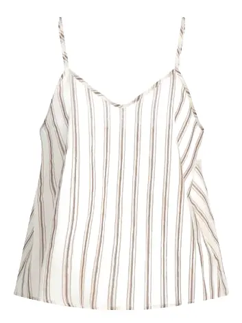SHIRTAPORTER Striped Sleeveless Top - Beige