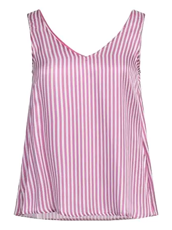 SHIRTAPORTER Striped Satin Top - Purple