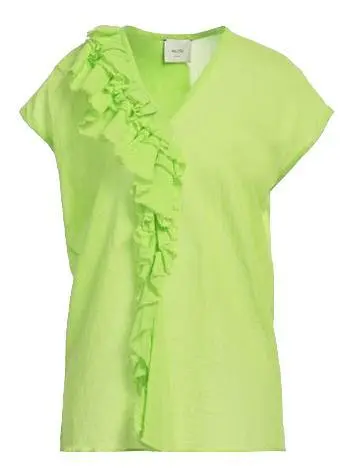ALYSI Light Cotton Gauze Top - Green