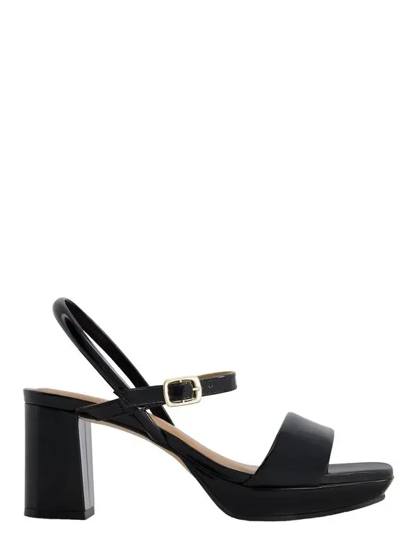 Bernardo Canto Platform Sandal - Black Patent