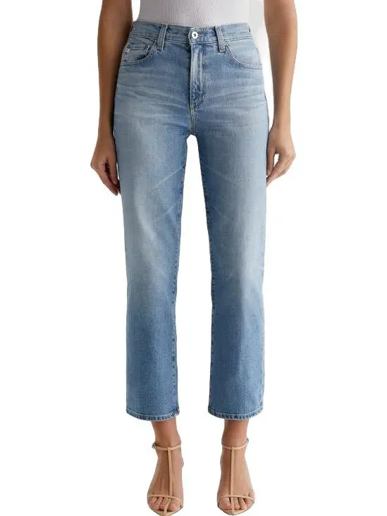 Ag Brinley Mid-rise Crop Straight-leg Jeans - Santa Ynez