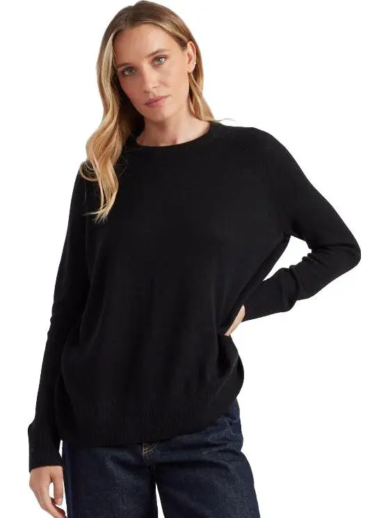Chinti & Parker Lightweight Cashmere Slouchy Sweater - Black