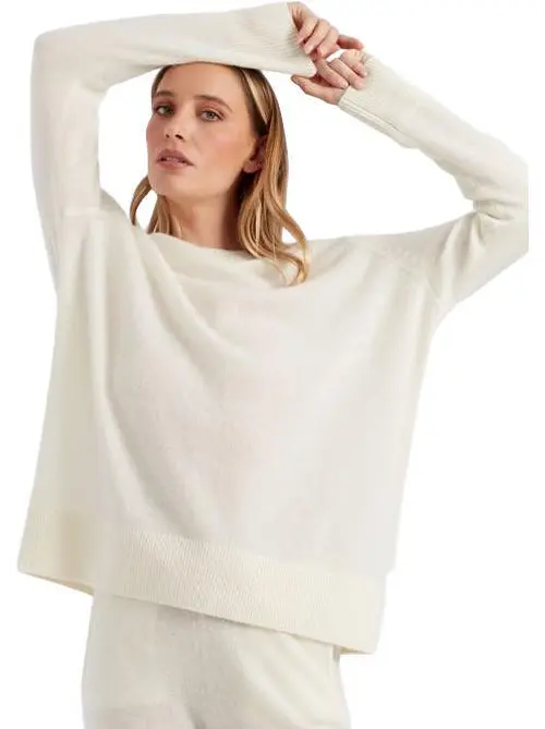 Chinti & Parker Lightweight Cashmere Slouchy Sweater - Cream
