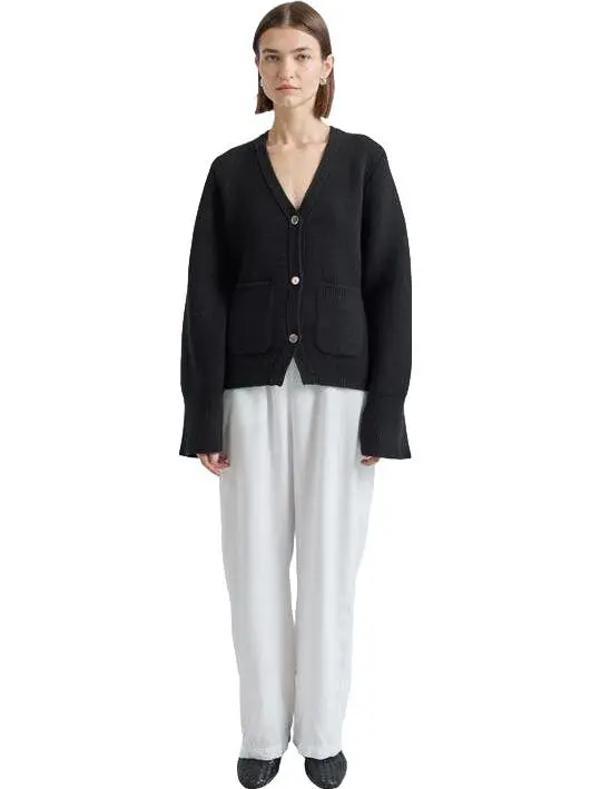Almina Concept V-neck Cardigan - Black