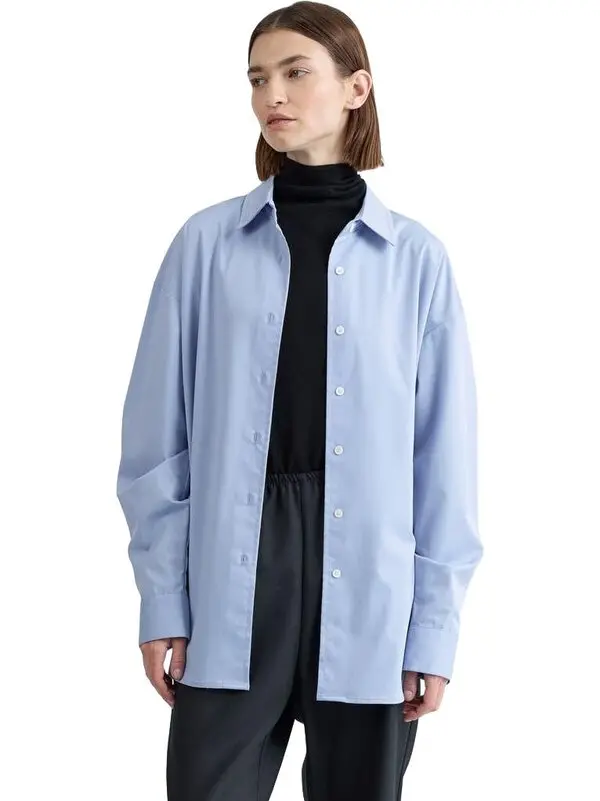 Almina Concept Oversized Shirt - Periwinkle Blue