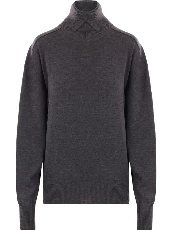 Burberry Wool Roll Neck Jumper - Grey
