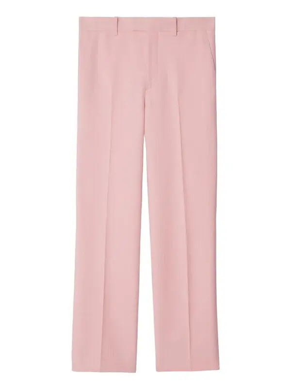 Burberry Tailored Virgin Wool Trousers - Pink