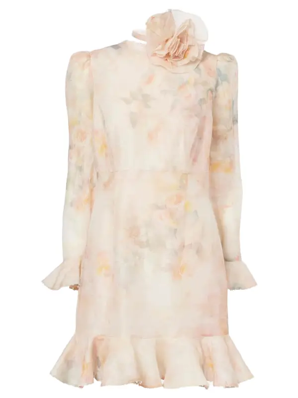 Zimmermann Crush Floral Mini Dress - Multicoloured
