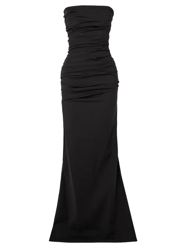 Maticevski Intoxicate Strapless Ruched Gown - Black