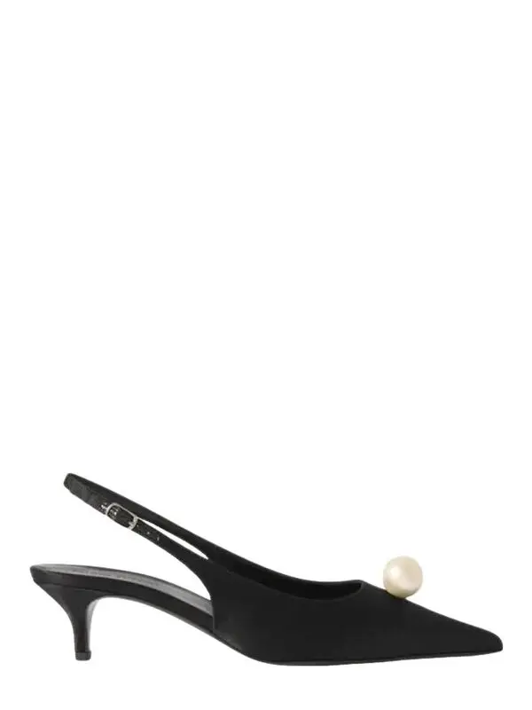 Magda Butrym Faux Pearl-embellished Slingback Pumps - Black