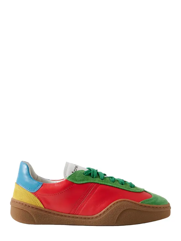 Acne Studios Suede And Leather Sneakers - Multi