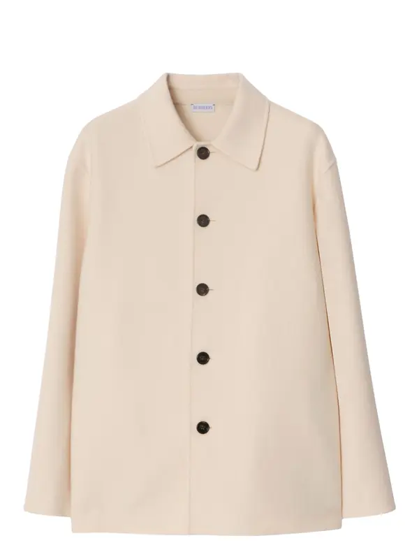 Burberry Single-breasted Wool Jacket - Neutrals