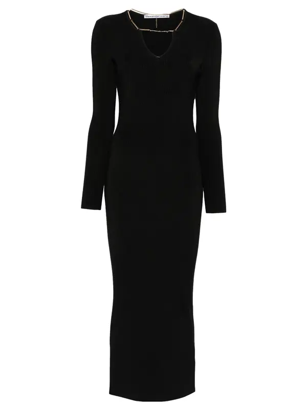 Alexander Wang Plate Chain-detailed Maxi Dress - Black