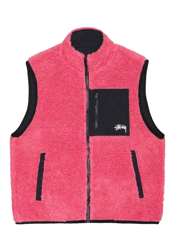 StÜssy Sherpa Reversible Vest - Multicolor